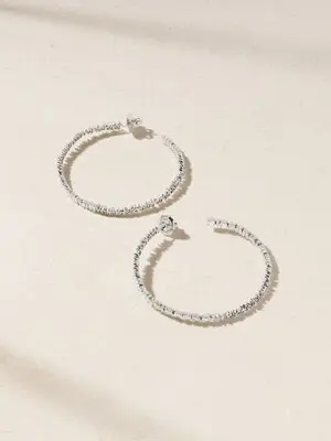SUZANNE KALAN Diamond Hoop Earrings - Silver