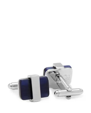 CUFFLINKS, INC. Silver Plated Navy Cat's Eye