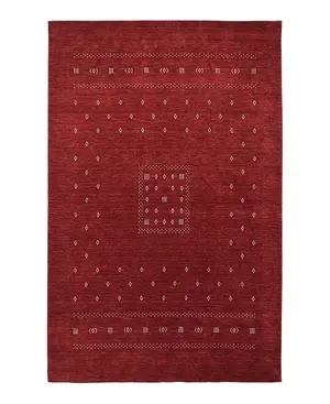 TIMELESS RUG DESIGNS Gabbeh Simi Area Rug, 3' X 5 - Red