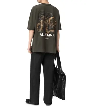 ALLSAINTS Reticulate Cotton Short Sleeve Tee - Duffel Green
