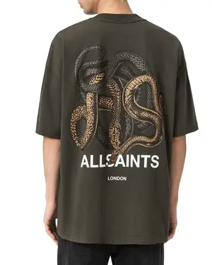 ALLSAINTS Reticulate Cotton Short Sleeve Tee - Duffel Green