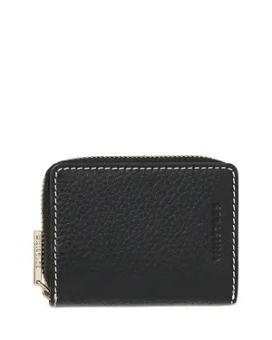Whistles Koa Contrast Stitch Purse - Black