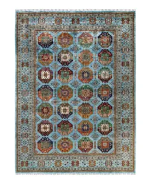 Bloomingdale'S Tribal M1999 Area Rug, 8'9 X 12 - Light/blue