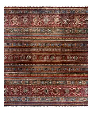 Bloomingdale'S Tribal M1999 Area Rug, 8'4 X 9'10 - Red