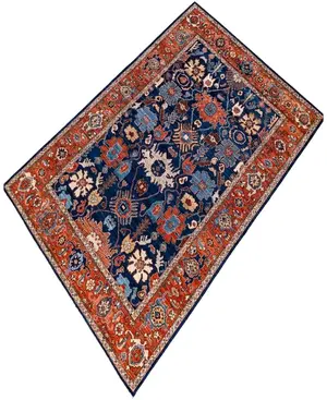Bloomingdale'S Serapi M1999 Area Rug, 6'1 X 9 - Blue