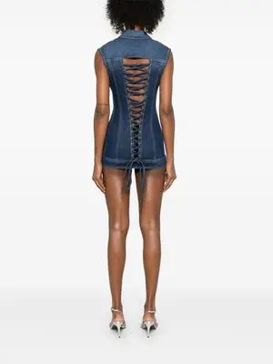 MONOT Sleeveless Denim Mini Dress