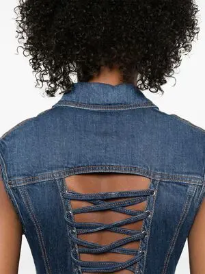 MONOT Sleeveless Denim Mini Dress