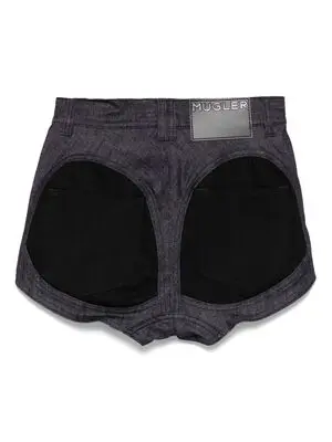 MUGLER Denim Shorts - Black
