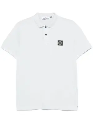 Stone Island Compass-patch Polo Shirt - Blue