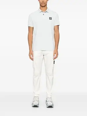 Stone Island Compass-patch Polo Shirt - Blue