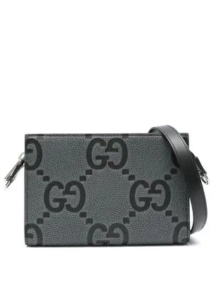 Gucci Mini Jumbo Gg Messenger Bag - Grey