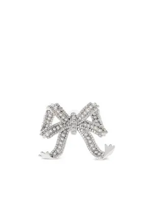 SELF-PORTRAIT Pearl Crystal Bow Earrings