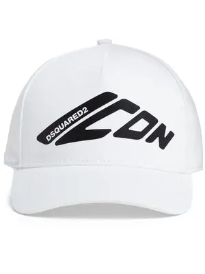 Dsquared2 Logo Appliqué Baseball Cap - White