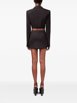 AREA Brooch-detail Mini Skirt - Black