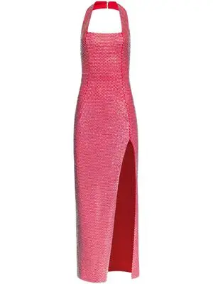 AREA Crystal-embellished Gown - Red
