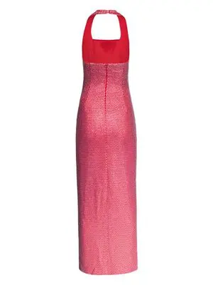 AREA Crystal-embellished Gown - Red