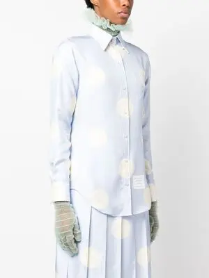 Thom Browne Polka-dot Long-sleeve Shirt - Blue