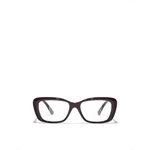 Chanel Ch3467 Rectangle Eyeglasses - Red