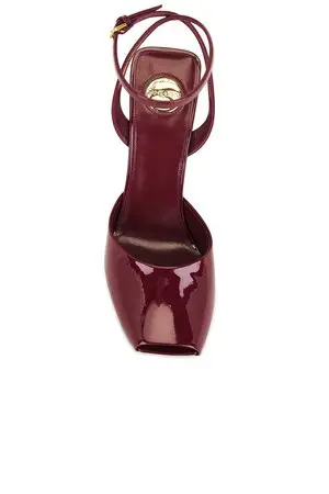 Saint Laurent Orhand Peep Toe Wedges - Grenade