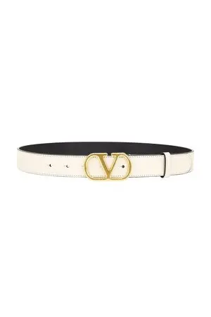 Valentino Garavani Vlogo Signature 30 Belt - Butter White