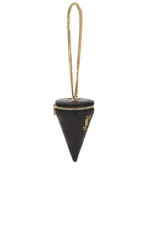 Saint Laurent Quilted Leather Bag Charm