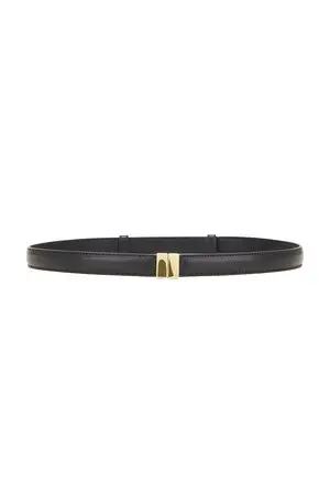 TOTEME Slide Clasp Leather Belt - Black