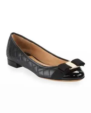 Ferragamo Cap Toe Flats For Women