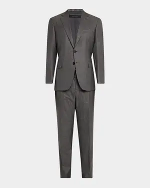 Brioni Wool Check Suit - Graphite