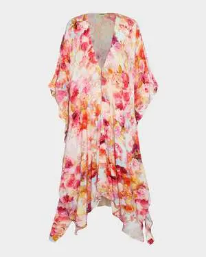 L'Agence Kara Soft Cloud Maxi Kimono Multi