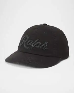 Ralph Lauren Herringbone Baseball Cap - Black