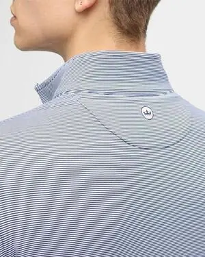 Peter Millar Perth Micro-stripe Half-zip Sweater - Blue/white