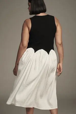 SIEMPRE Michelle Sleeveless Colorblock Midi Dress