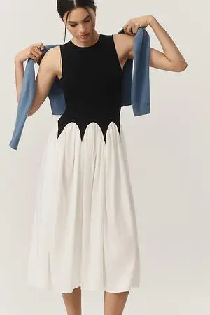 SIEMPRE Michelle Sleeveless Colorblock Midi Dress