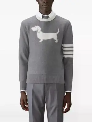 Thom Browne Hector Intarsia-knit Jumper - Grey