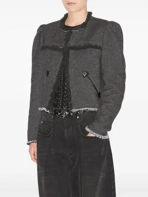 MARANT ETOILE Delphina Cropped Jacket - Grey