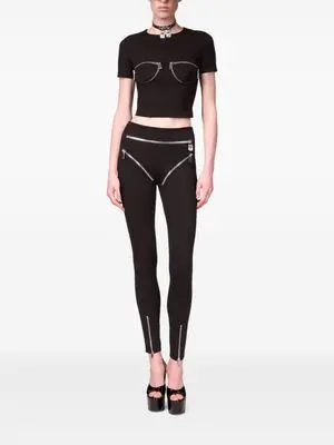 AREA Zipper Brief Leggins - Black