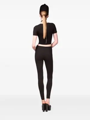 AREA Zipper Brief Leggins - Black