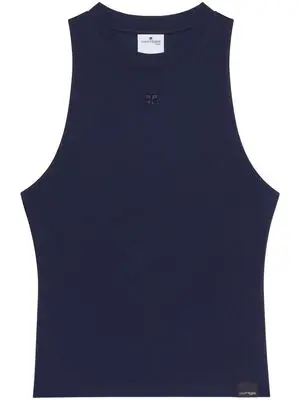 COURREGES Appliqué Tank Top - Blue