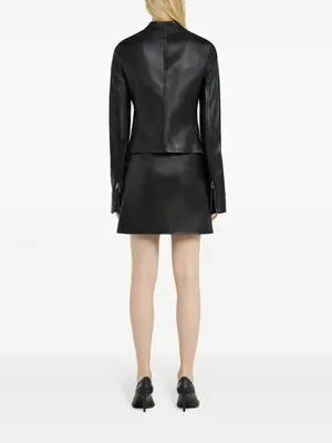 COURREGES Leather Biker Jacket - Black