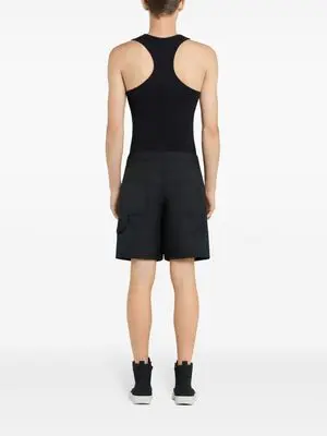 COURREGES Straight-leg Bermuda Shorts - Black