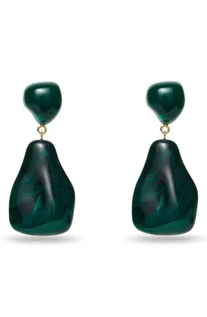 Lele Sadoughi Wilma Drop Earrings - Pine Green