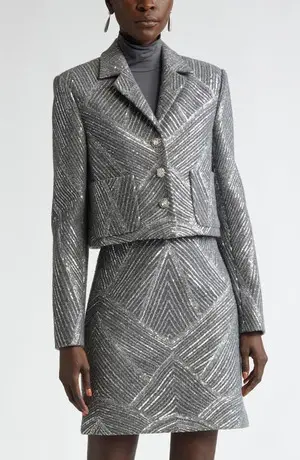 St. John Sequin Embellished Jacket