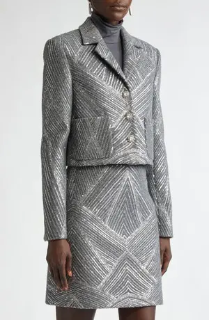 St. John Sequin Embellished Jacket