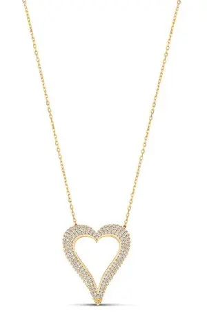 SHYMI Cutout Heart Pendant Necklace - Gold