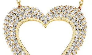 SHYMI Cutout Heart Pendant Necklace - Gold
