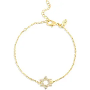 SHYMI Pavé Cubic Zirconia Star Of David Bracelet - Gold