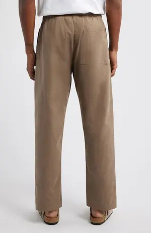 STANDARD ISSUE Pd Cotton Blend Drawstring Slacker Pants - Suede
