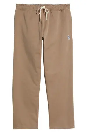 STANDARD ISSUE Pd Cotton Blend Drawstring Slacker Pants - Suede