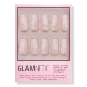 GLAMNETIC Lace Blush Press-on Nails - One-color