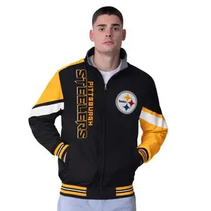 G-III EXTREME Pittsburgh Steelers Strong Arm Reversible Full-zip Jacket - Black